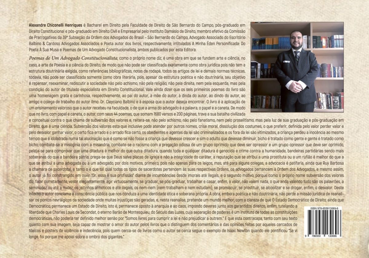 Poemas de um Advogado Constitucionalista – Editora Lux – Loja